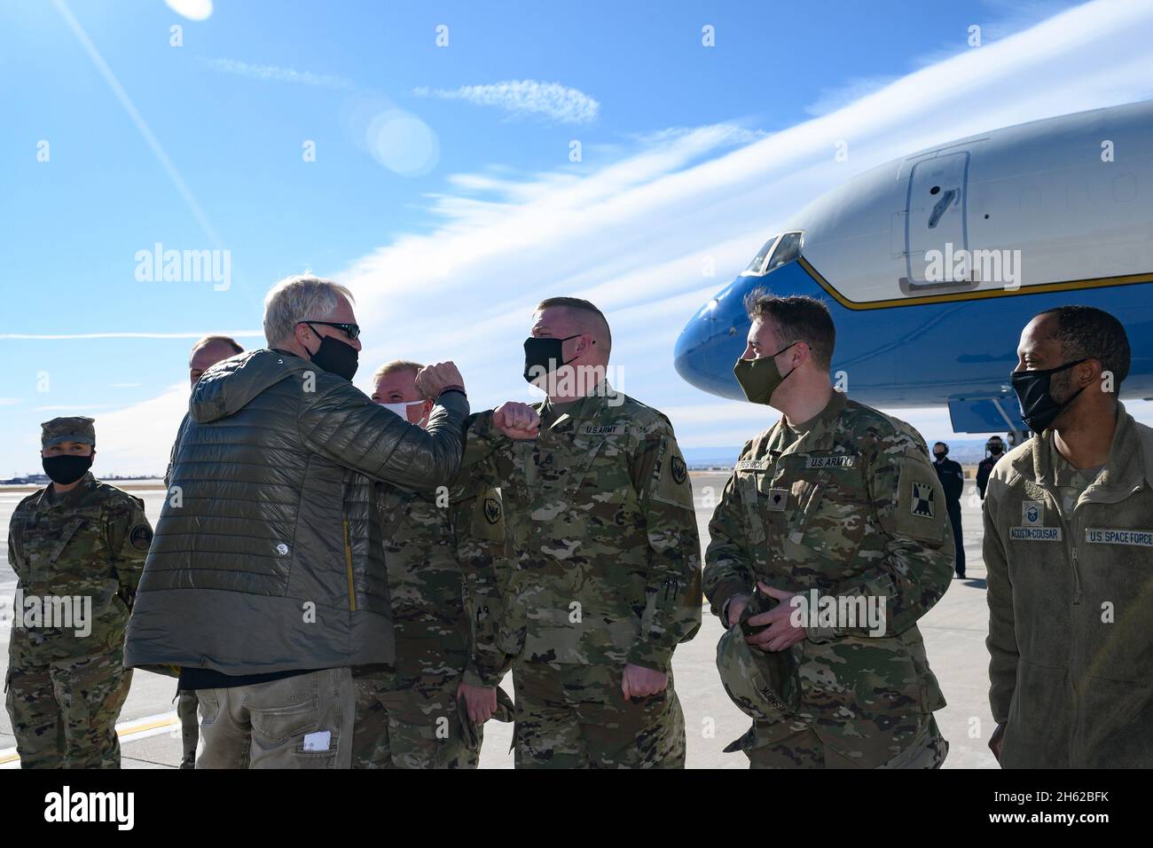 Reportage: Acting Defense Secretary Chris Miller greets military ...