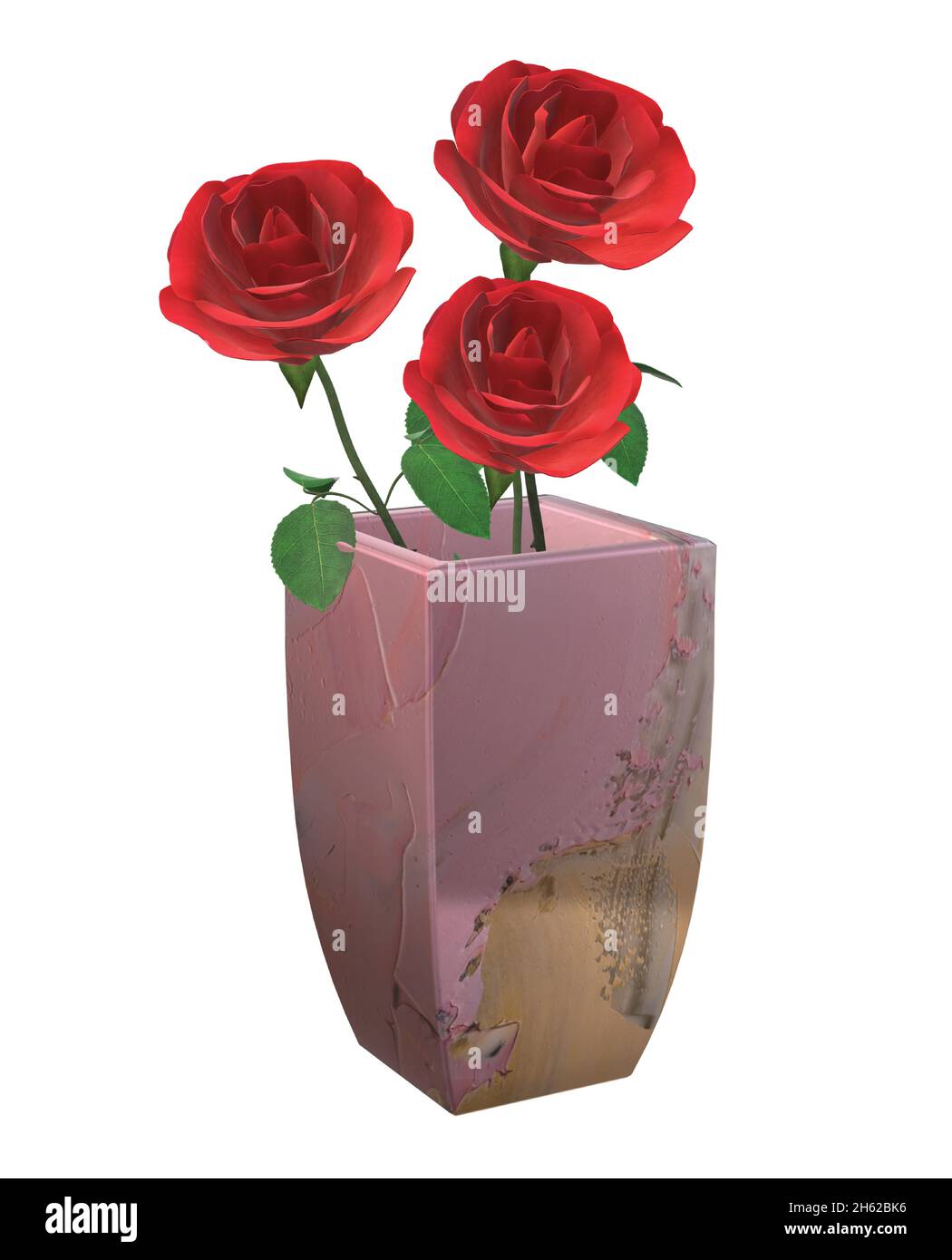 Pink roses table bouquet Stock Vector Images - Alamy