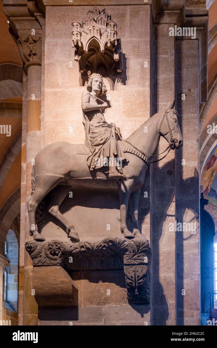 germany,bavaria,upper franconia,bamberg,equestrian statue in the ...