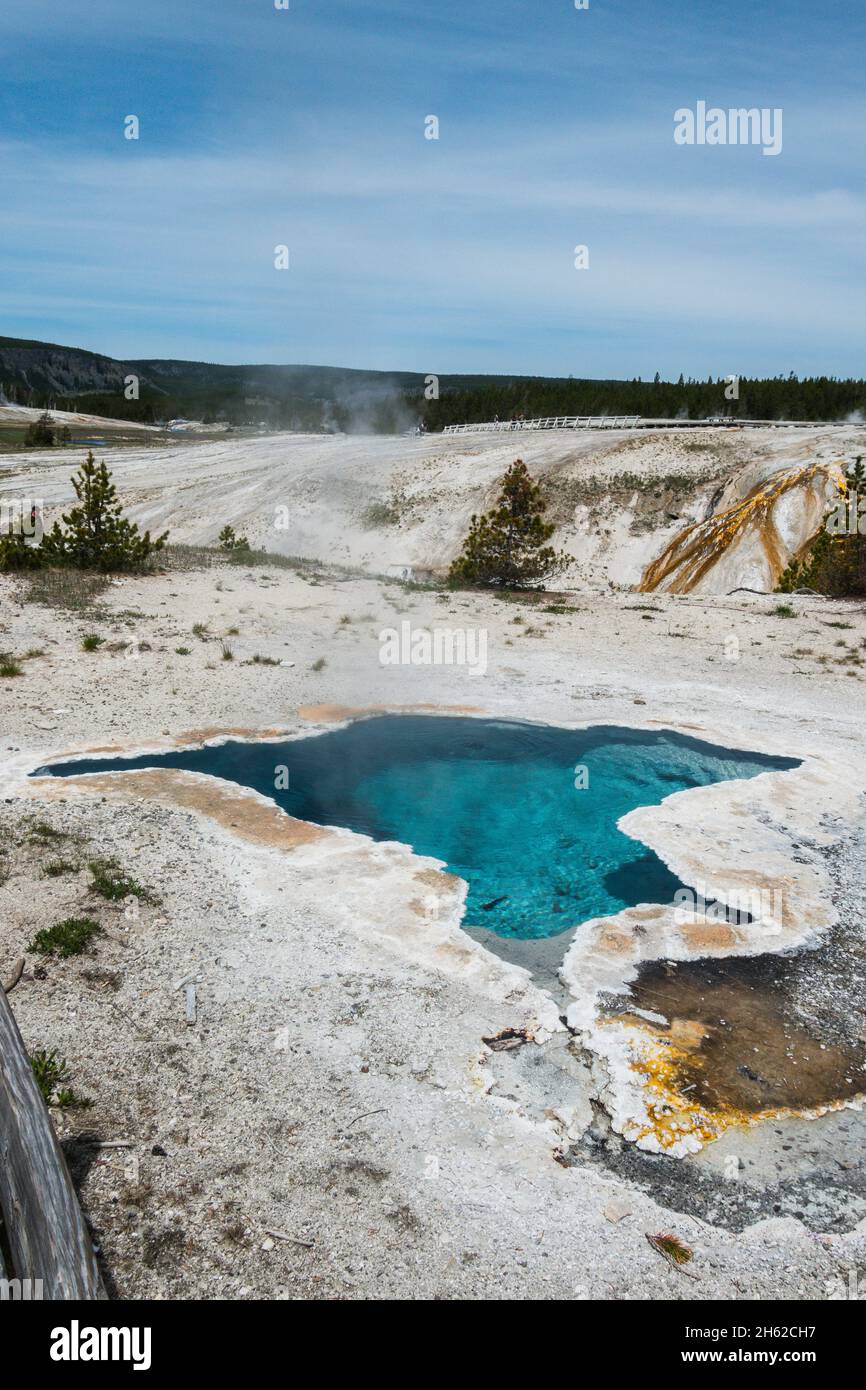 The Blue Star Spring near the Old Faithful Geyser Stock Photo - Alamy
