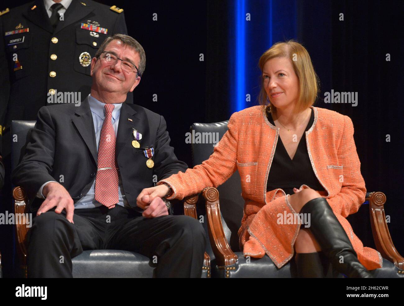 Deputy Secretary of Defense Ashton B. Carter and his wife Stephanie ...