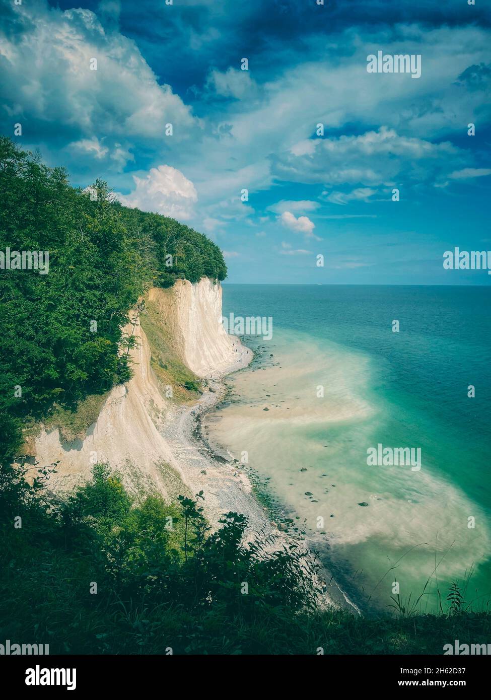 chalk cliffs of ruegen,baltic sea,mecklenburg-western pomerania,germany ...