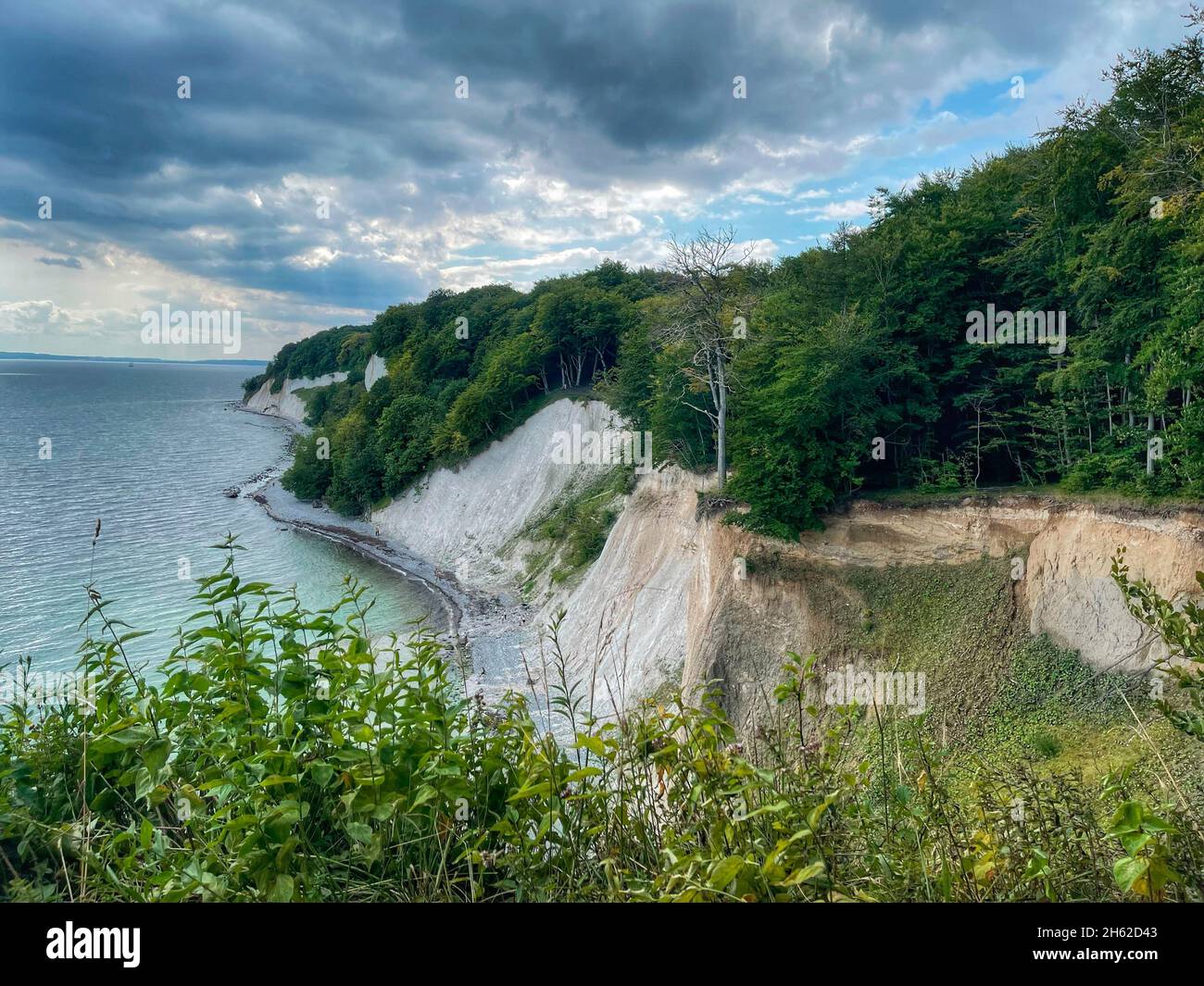 chalk cliffs of ruegen,baltic sea,mecklenburg-western pomerania,germany ...
