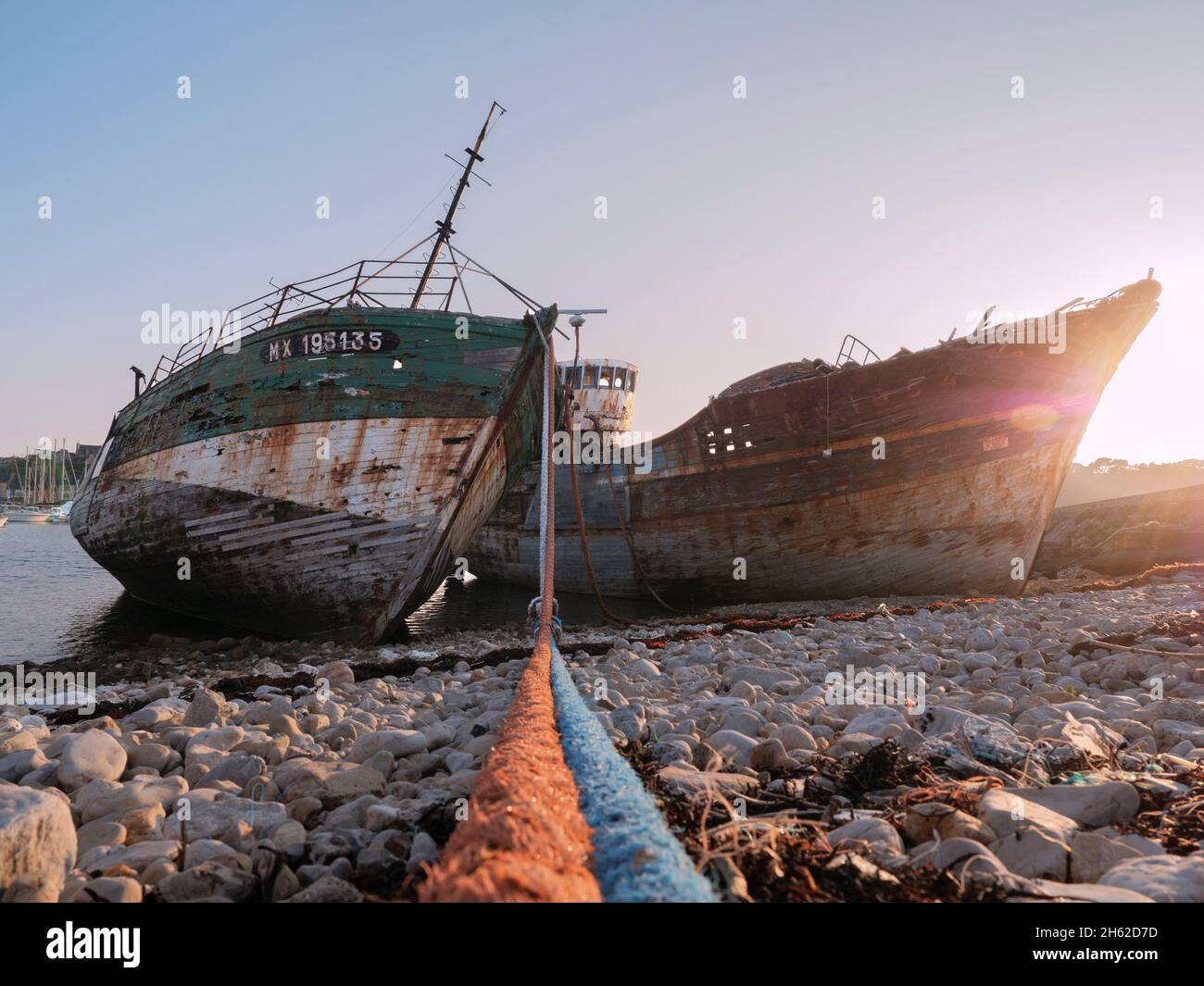 ship graveyard in camaret-sur-mer in brittany Stock Photo - Alamy