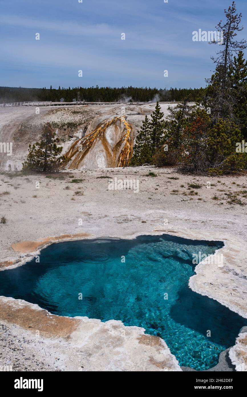 Blue star spring upper geyser hi-res stock photography and images - Alamy