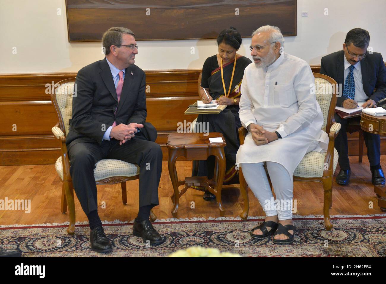 Secretary of Defense Ash Carter meets with Prime Minister of India ...