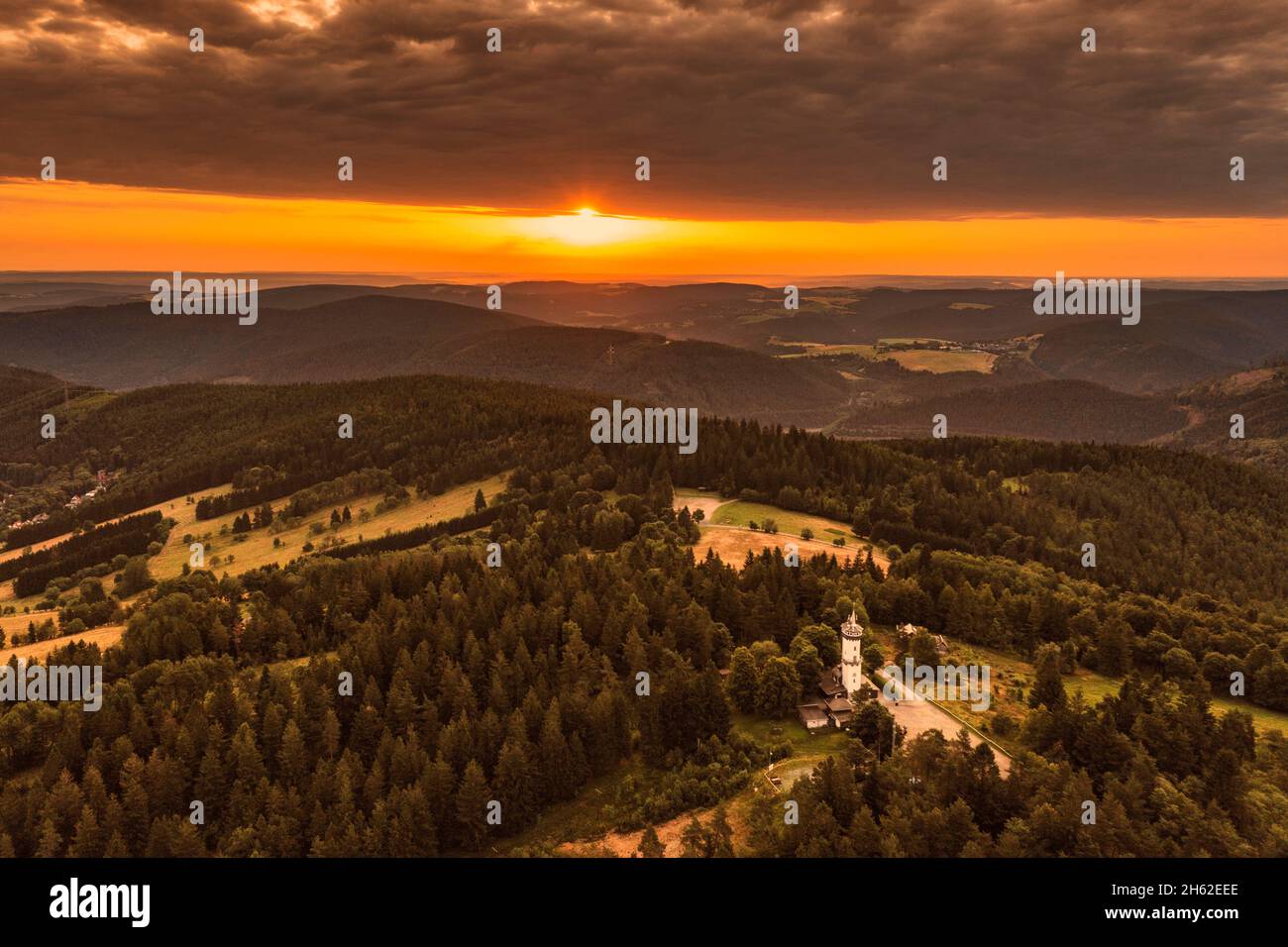 germany,thuringia,rural community schwarzatal,oberweißbach,observation ...