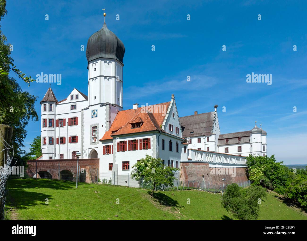 the vöhlin castle is located above the town of illertissen in the neu ...