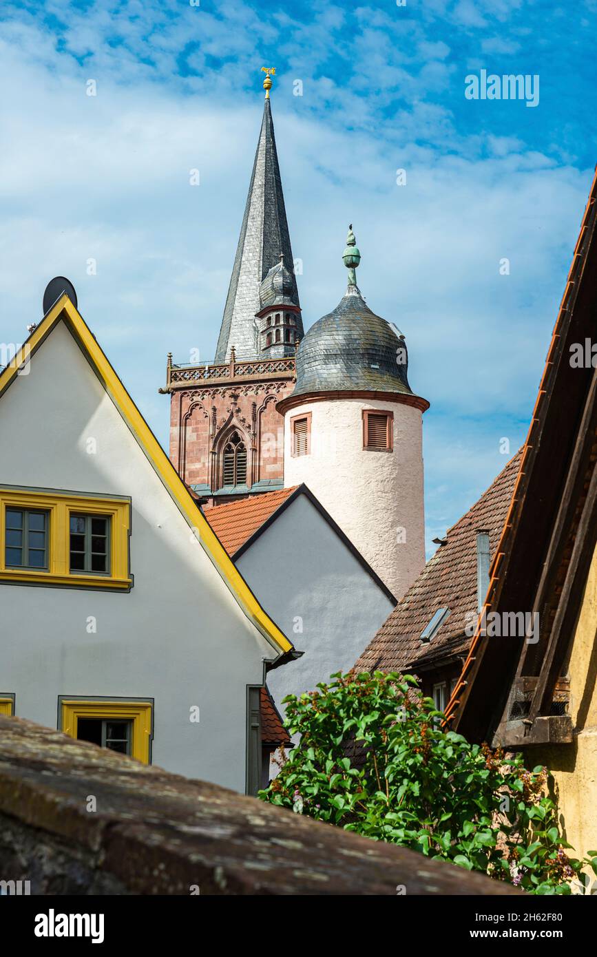 wertheim,in the foreground the kilian's chapel,behind it the collegiate ...