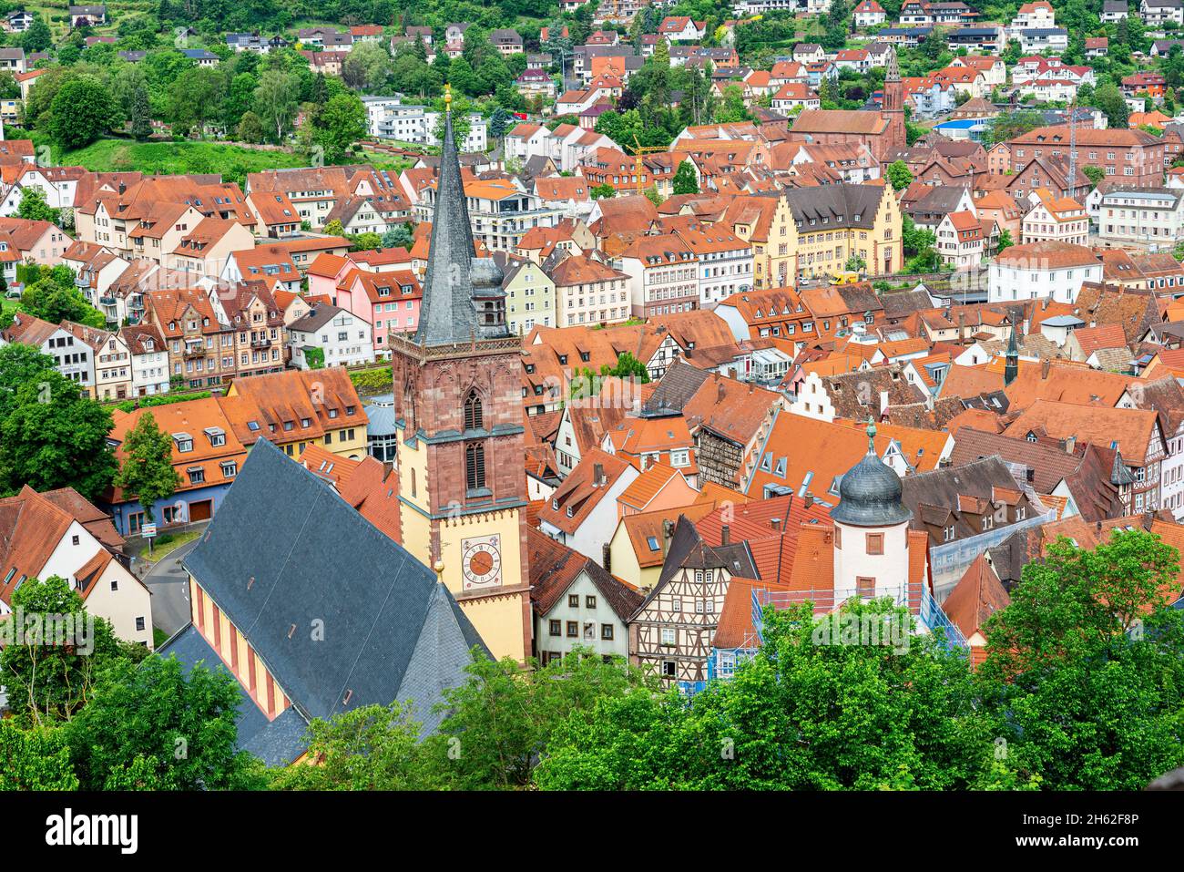 wertheim on the romantic road,view from wertheim castle over wertheim ...