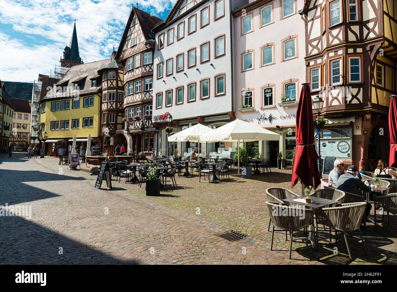 wertheim on the romantic road,the market square in wertheim Stock Photo ...