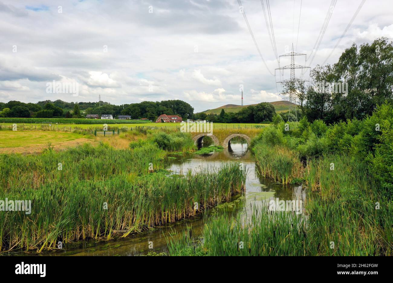 bottrop,north rhine-westphalia,germany - renatured boye,the tributary ...