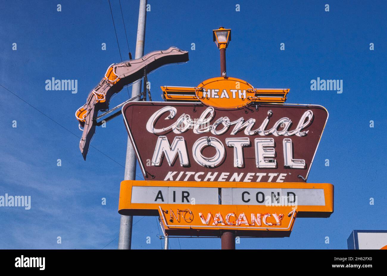 Colonial Motel sign, St George Boulevard, Saint George, Utah; ca. 1987 ...