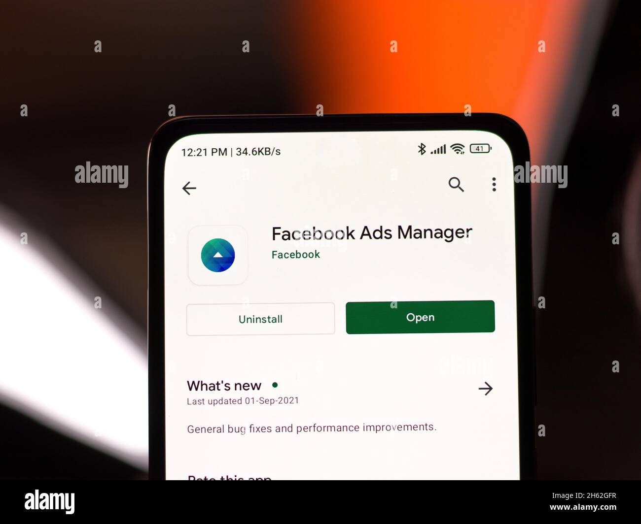 West Bangal, India - November 11, 2021 : Facebook Ads logo on phone ...
