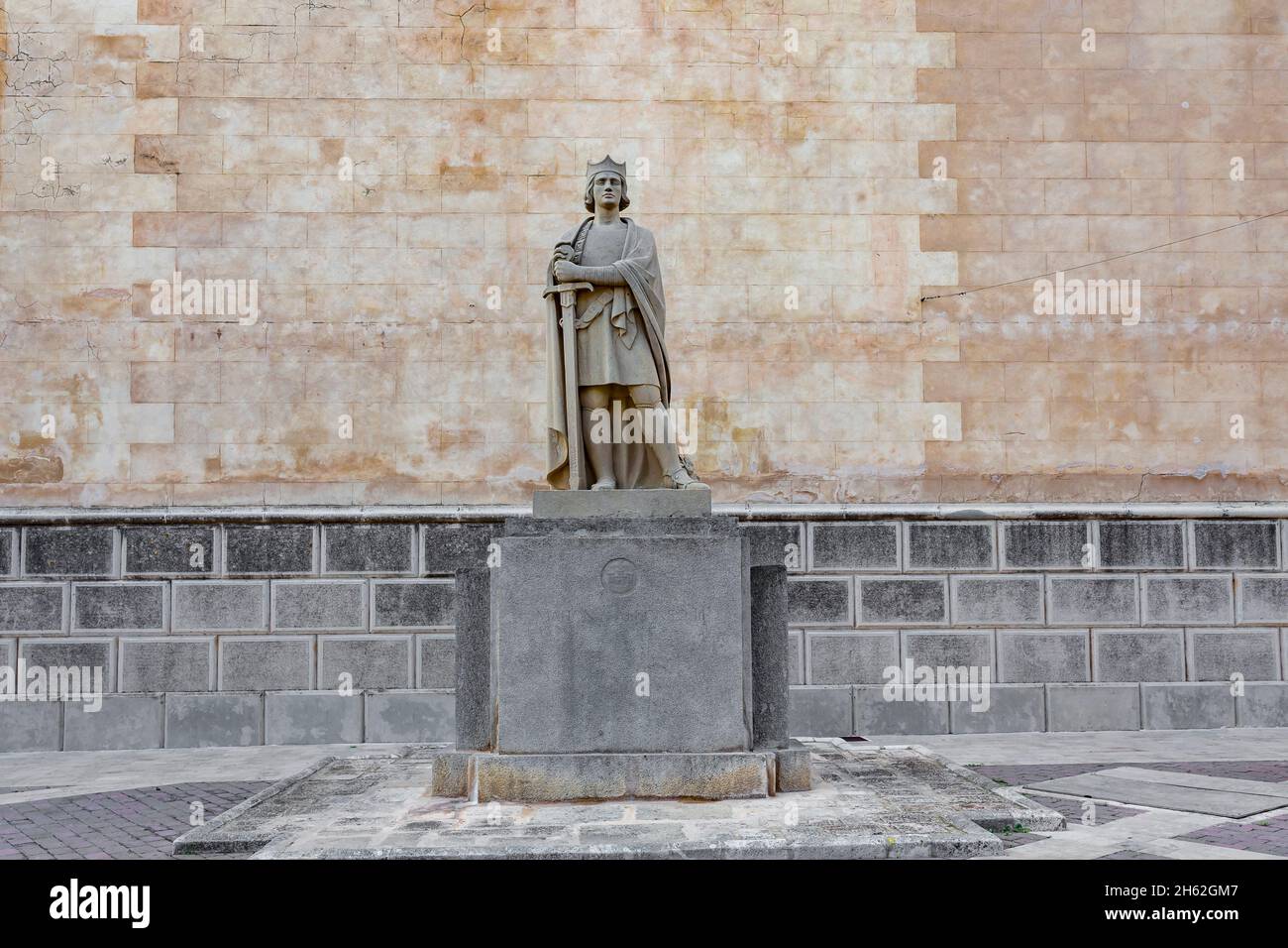 statue of king alfonso iii of aragon and catalonia,conqueror of menorca ...