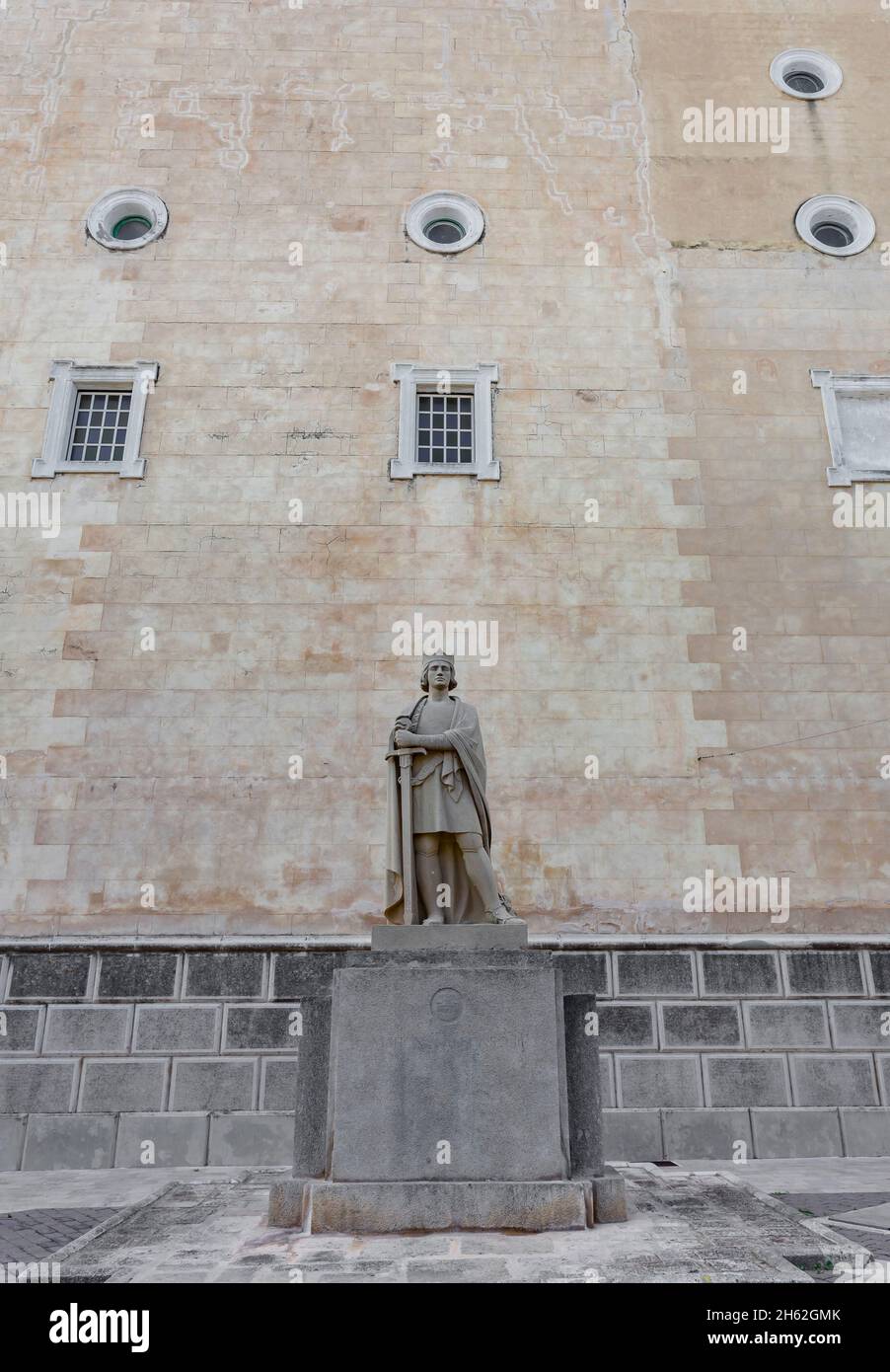 statue of king alfonso iii of aragon and catalonia,conqueror of menorca ...