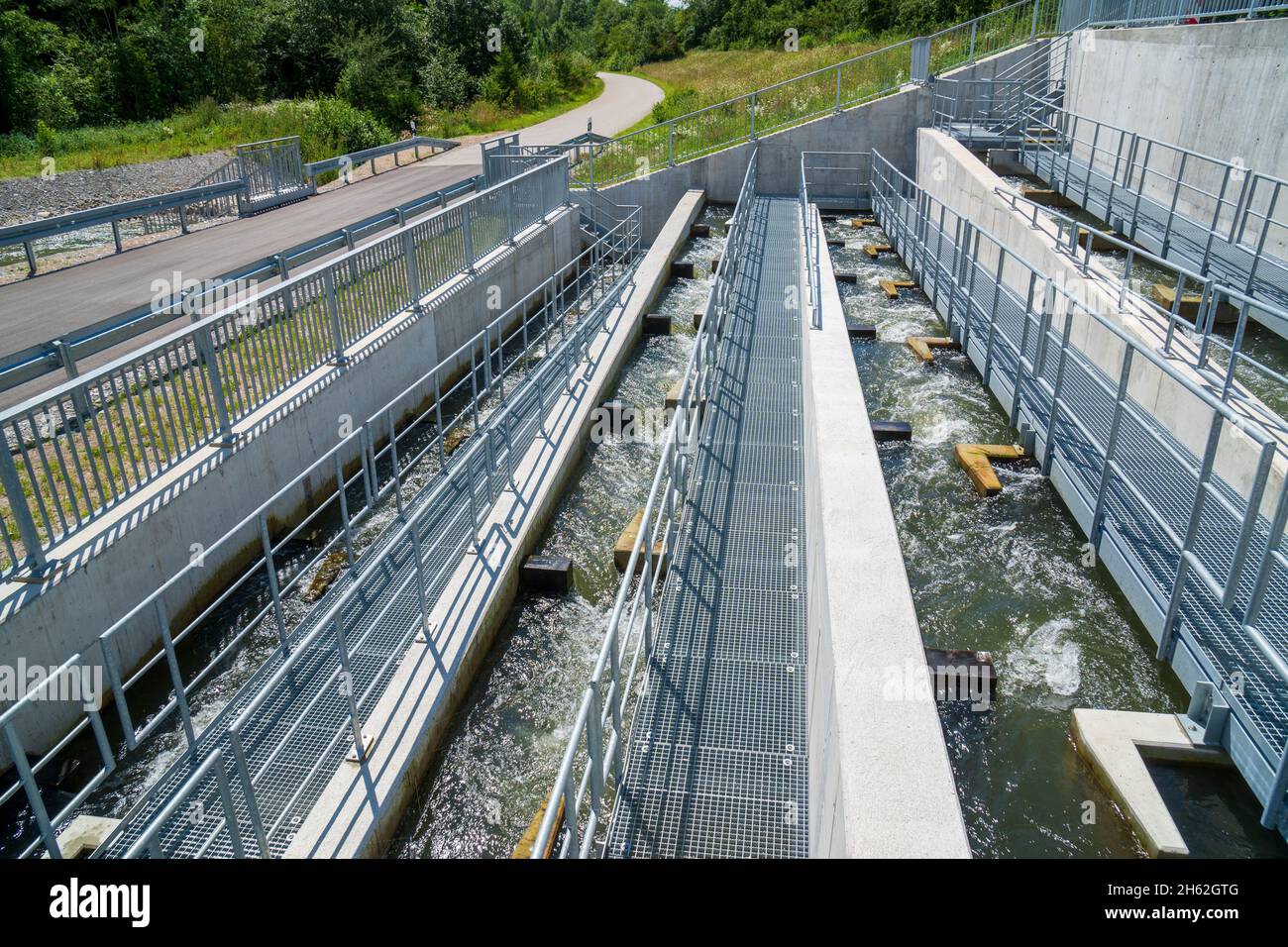 fish ladder for spawning hike on the lech north of landsberg am lech ...