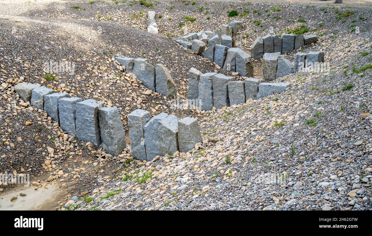 fish ladder under construction for spawning migration on the lech north ...