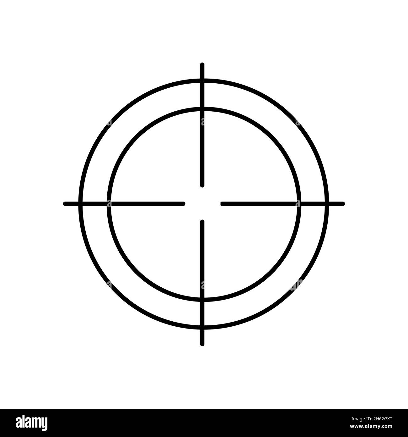 Target line icon vector illustration isolated on white background Stock ...