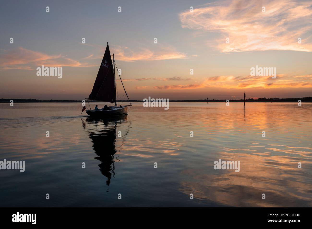 Classic boat sailing sunset hi-res stock photography and images - Alamy