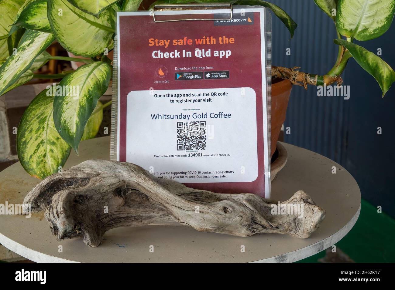 Proserpine, Queensland, Australia - November 2021: check in Qld app to ...