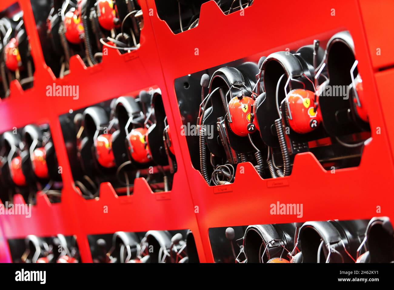 Sao Paulo, Brazil. 12th Nov, 2021. Ferrari headsets. 12.11.2021 ...