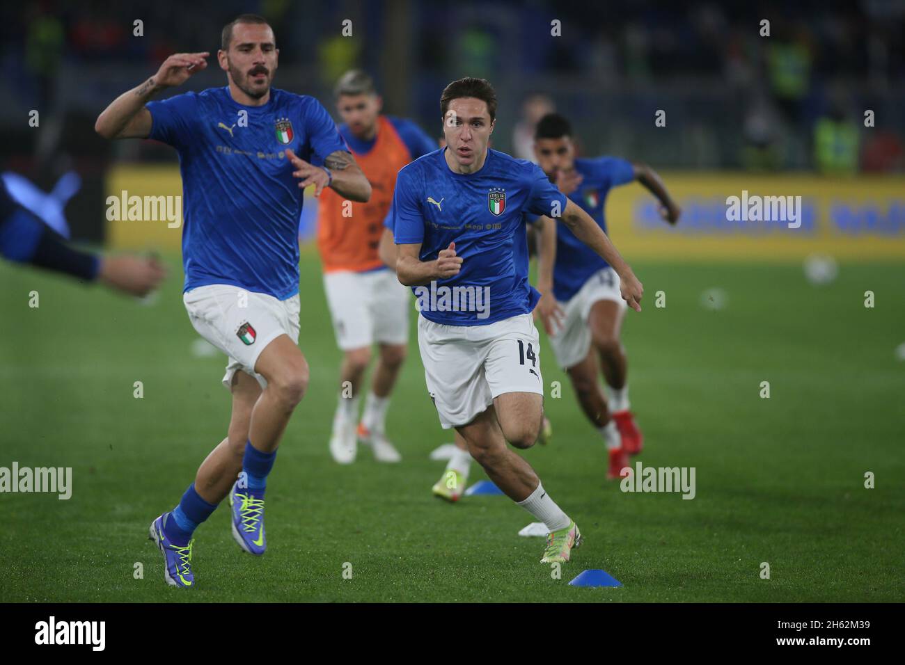 Rome, Italy. 12th Nov, 2021. Rome, Italy - 12.11.2021:Italy warm up ...