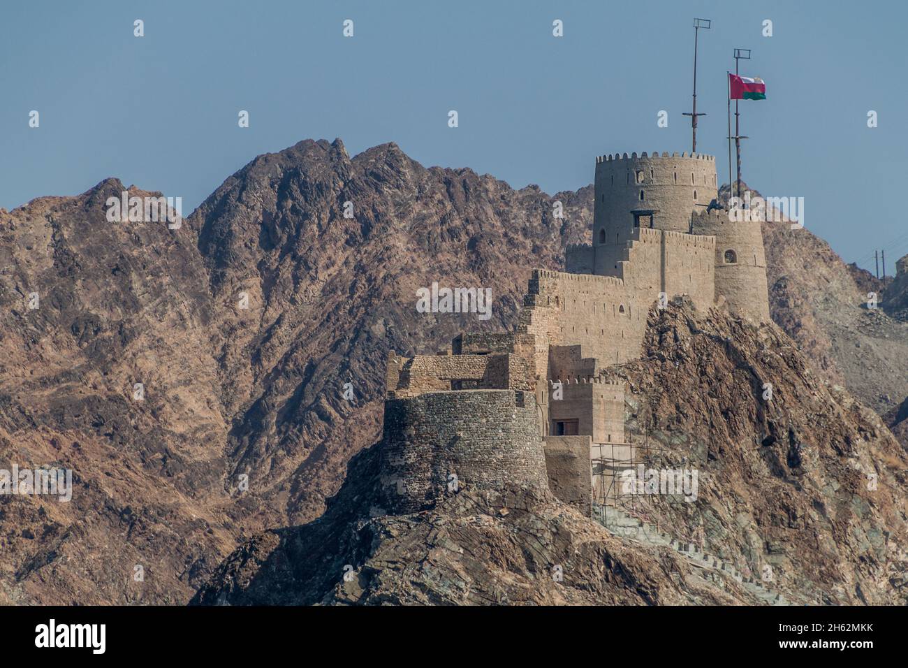 Mutrah Fort in Muscat, Oman Stock Photo - Alamy