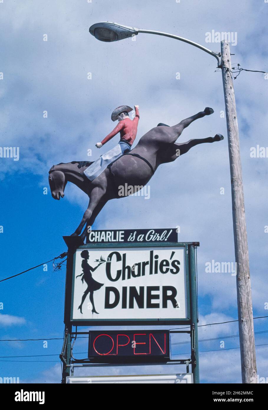 Charlies diner sign hi-res stock photography and images - Alamy