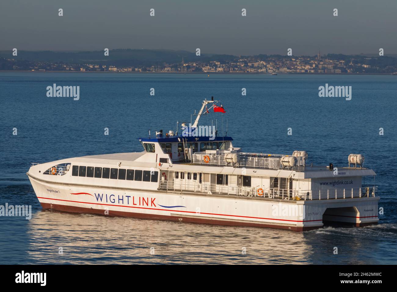 england,hampshire,portsmouth,the solent,wightlink passenger ferry wight ...