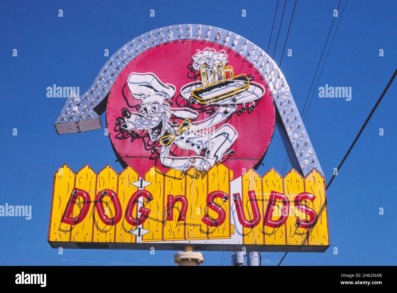Dog n Suds sign, Route 19A, Dunedin, Florida; ca. 1980 Stock Photo - Alamy