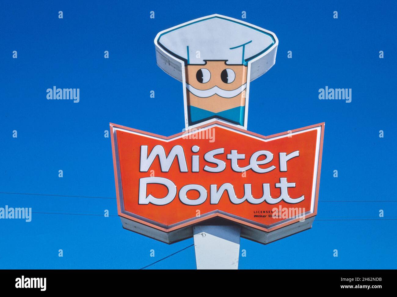 Mister Donut sign, Route 201, Waterville, Maine; ca. 1984 Stock Photo ...