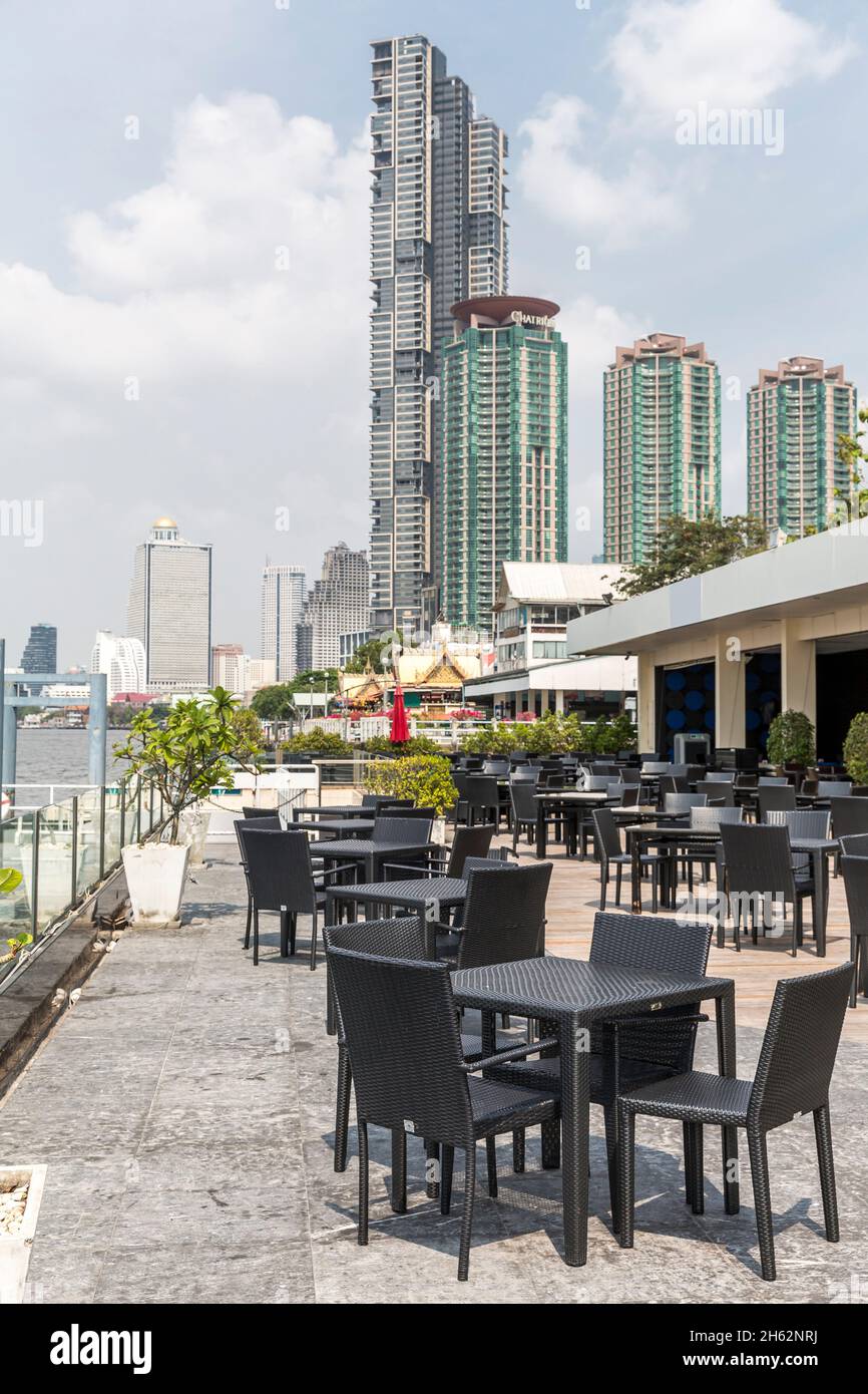 chatrium hotel riverside bangkok,view of the skyscrapers from the ...