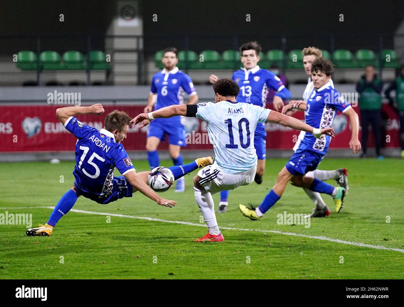 Scotland's Che Adams scores their side's second goal of the game during ...