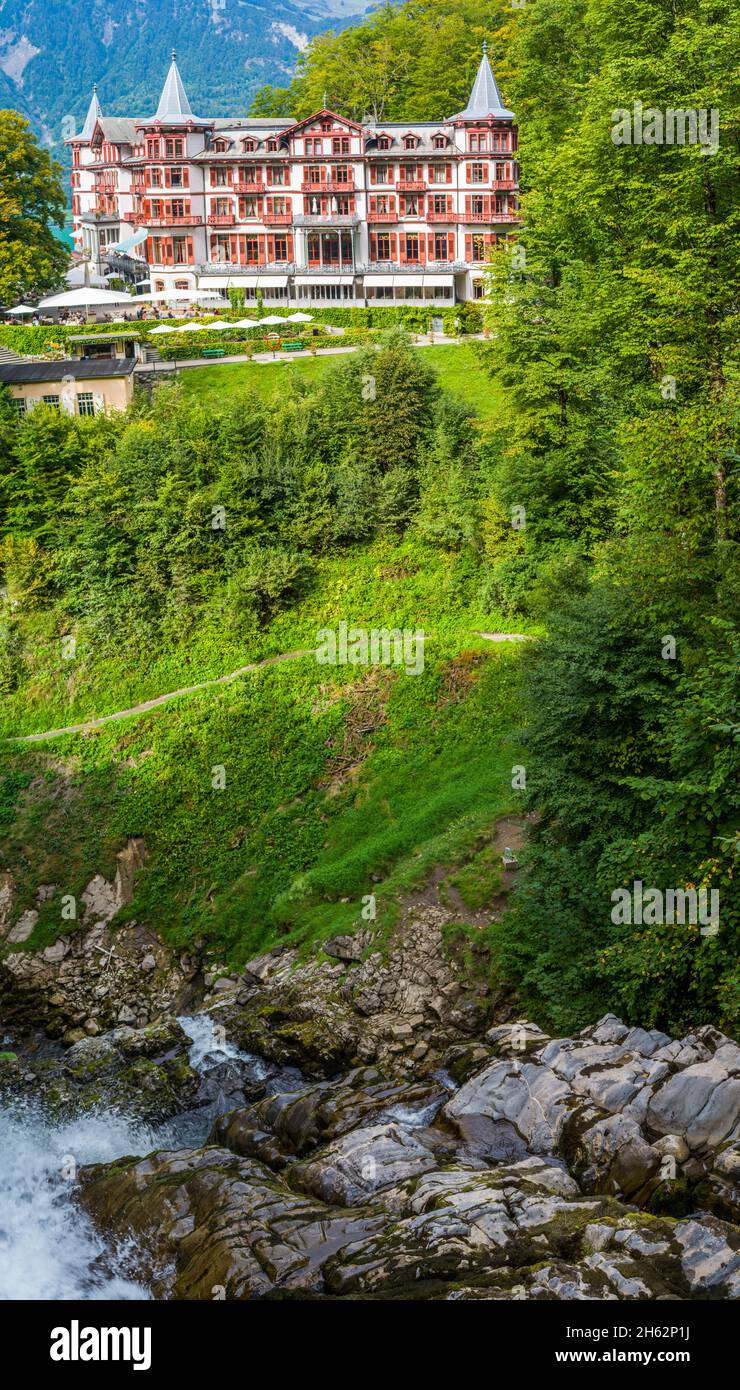 giessbach falls with grandhotel giessbach Stock Photo - Alamy