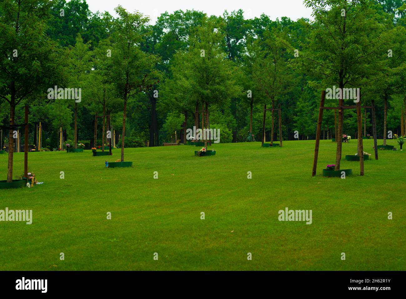 Green meadow in a public cemetery hi-res stock photography and images ...