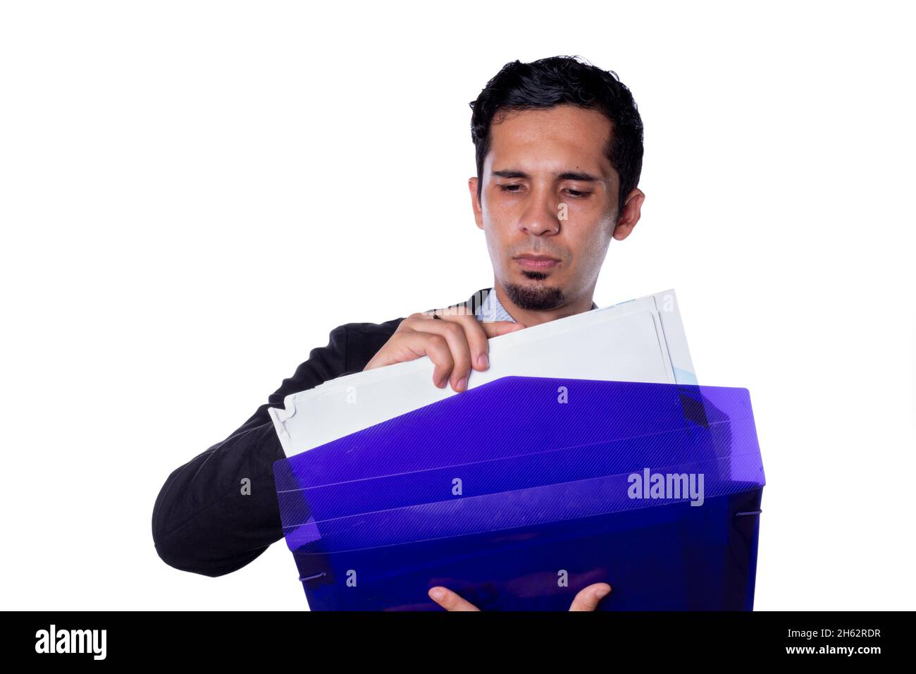 Businessman holding out paper hi-res stock photography and images - Alamy