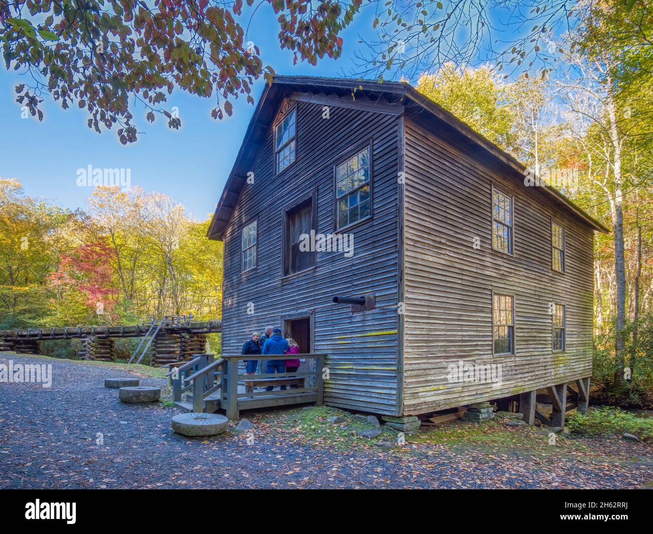 Mingus Mill a water powwered grist mill for grinding corn in Great ...