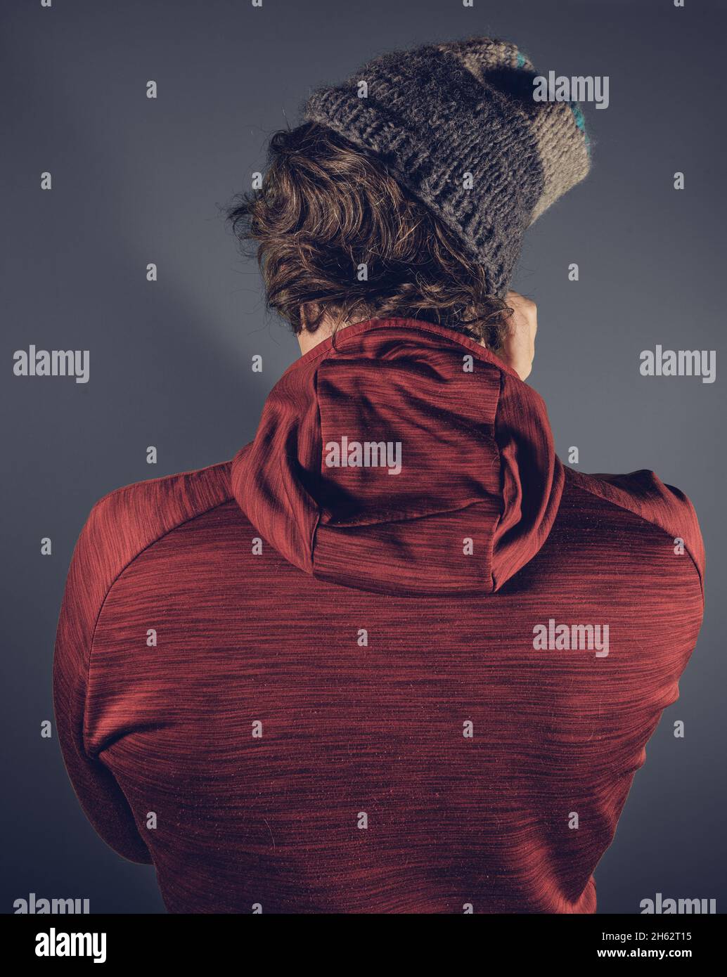 Man with wool cap on head Stock Photo - Alamy