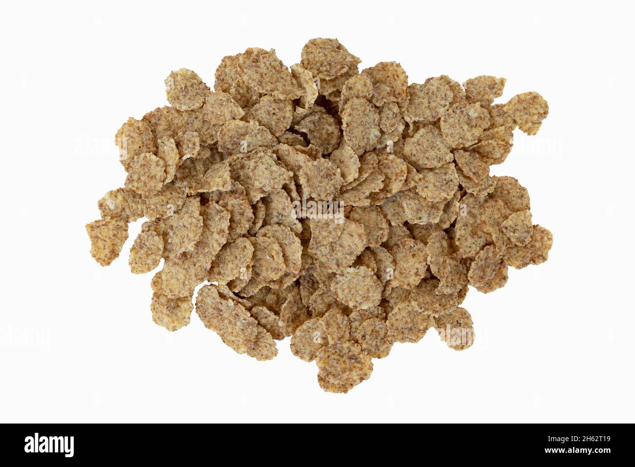cereals flakes isolated on white background, food ingredient, brown ...