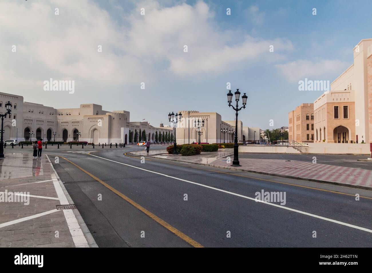 MUSCAT, OMAN - FEBRUARY 22, 2017: Road intersection in Old Muscat, Oman ...