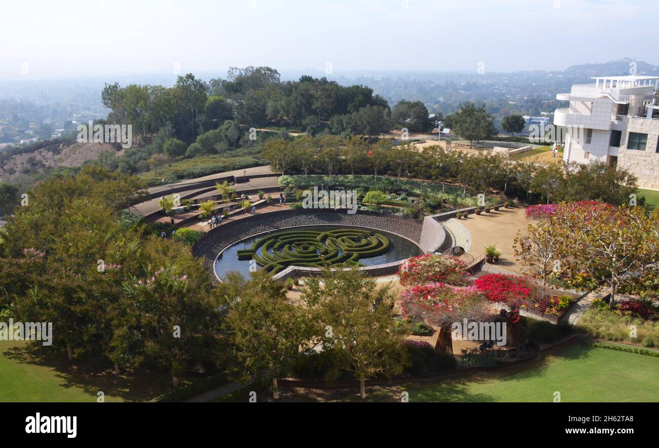 Parks inside the Getty Museum in Los Angeles Stock Photo - Alamy