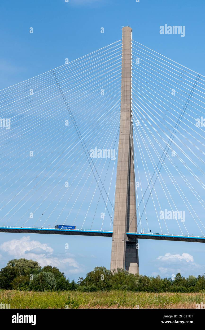 france,normandy,calvados department,honfleur,the cable-stayed bridge ...