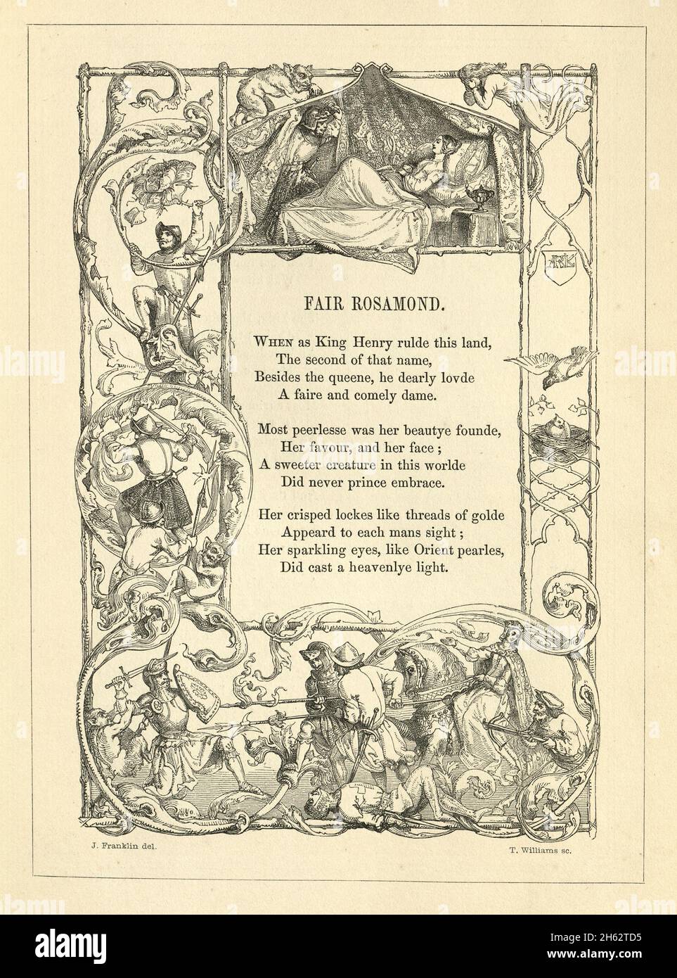Book of British Ballads, The Fair Rosamund, Rosamund Clifford often ...