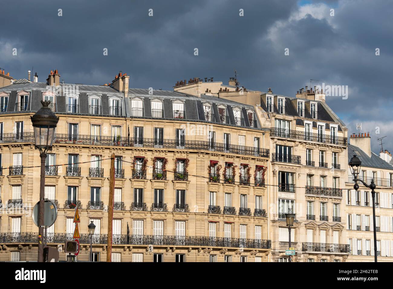 Historic apartment buildings in the latin quarter in paris hi-res stock ...