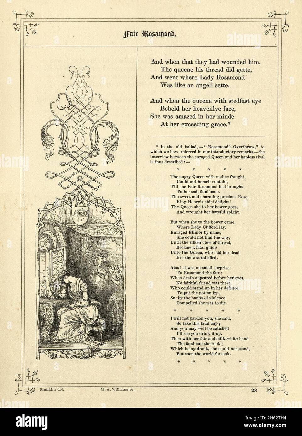 Book of British Ballads, The Fair Rosamund, Rosamund Clifford often ...