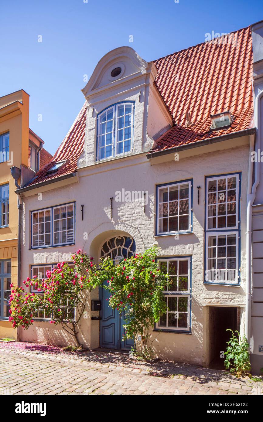 historic house facades,old town,lübeck,schleswig-holstein,germany,europe Stock Photo - Alamy