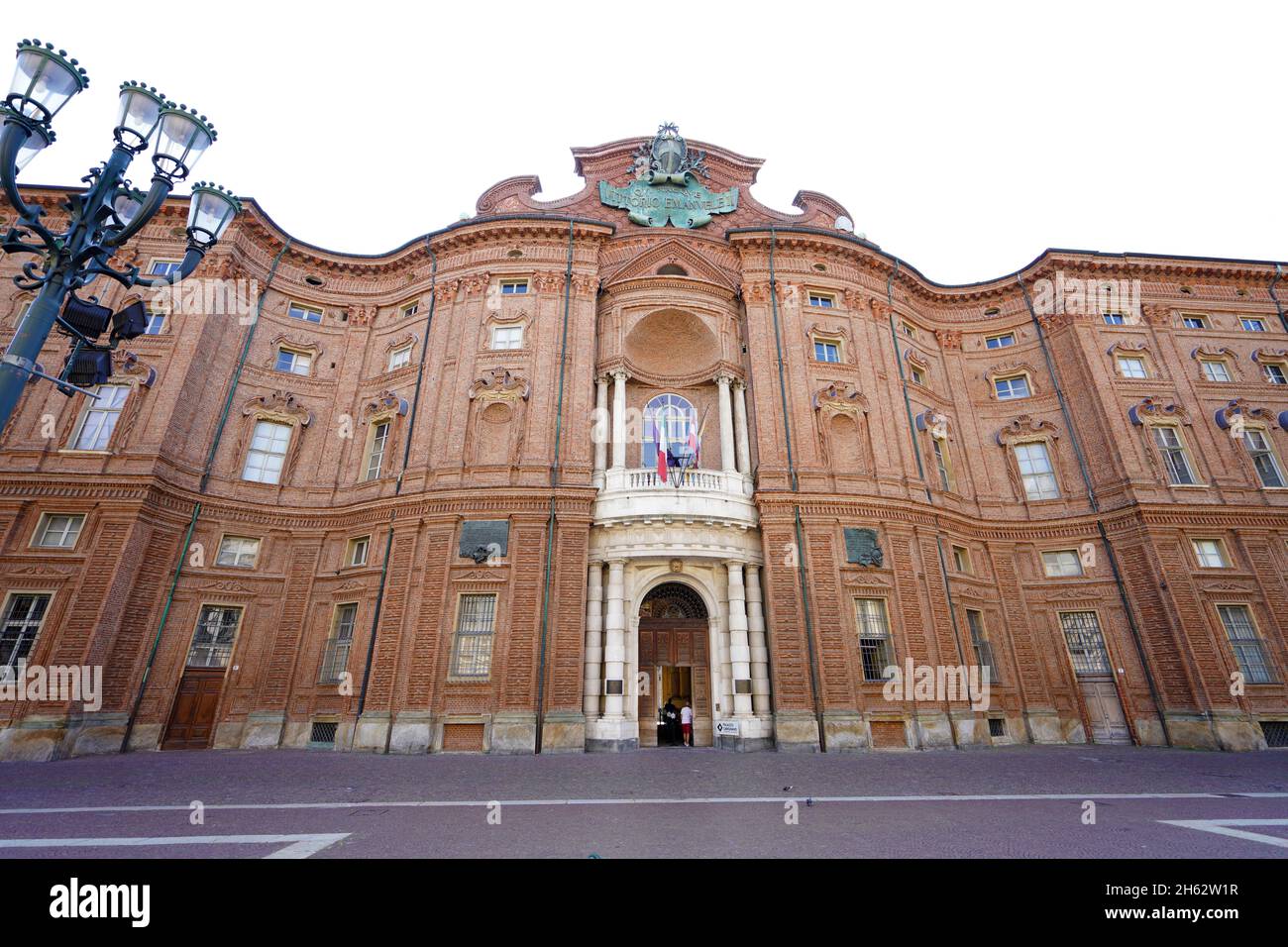TURIN, ITALY - AUGUST 21, 2021: Palazzo Carignano majestic baroque ...