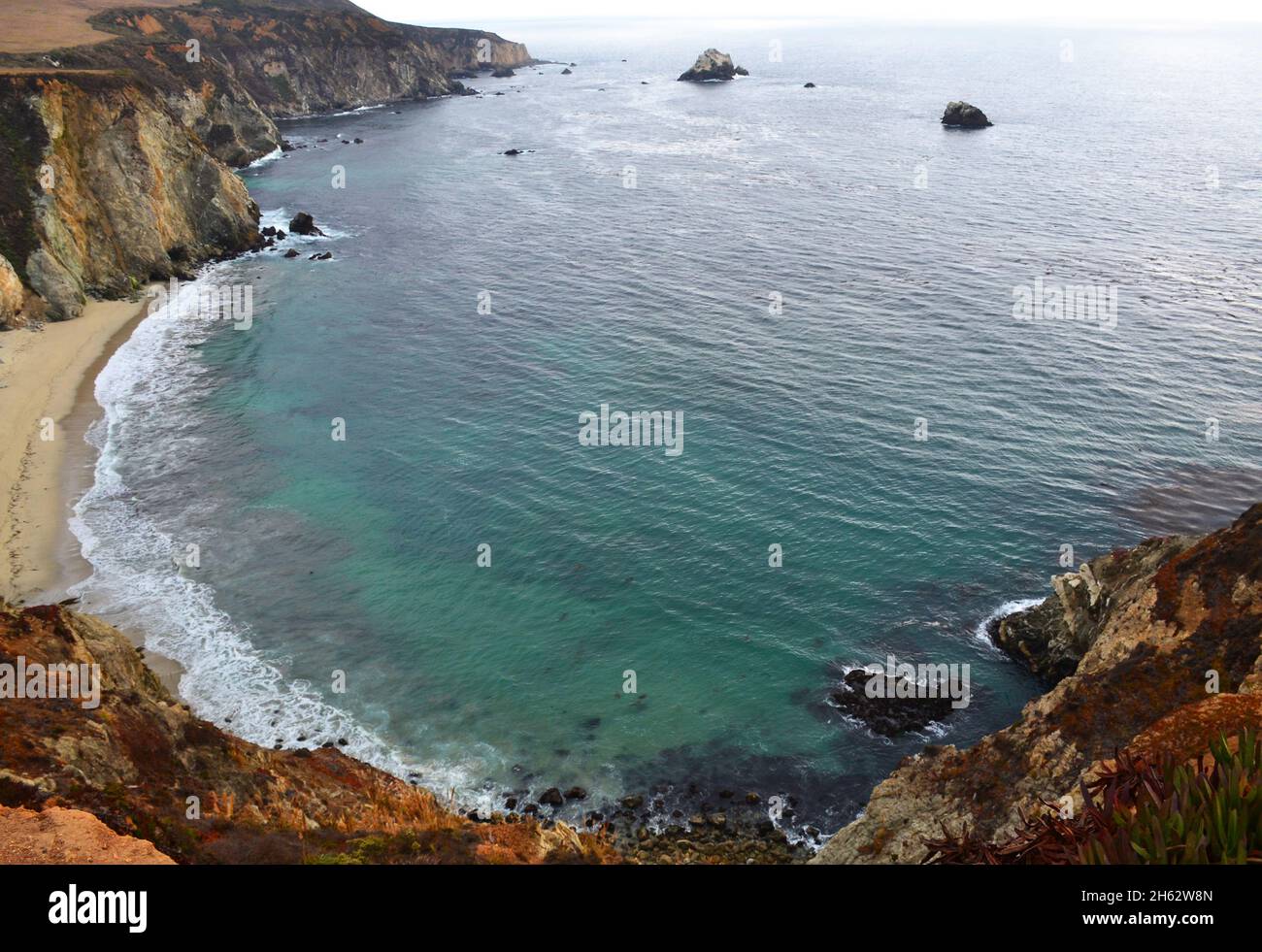View of California's coastline along California State Route 1 Stock ...