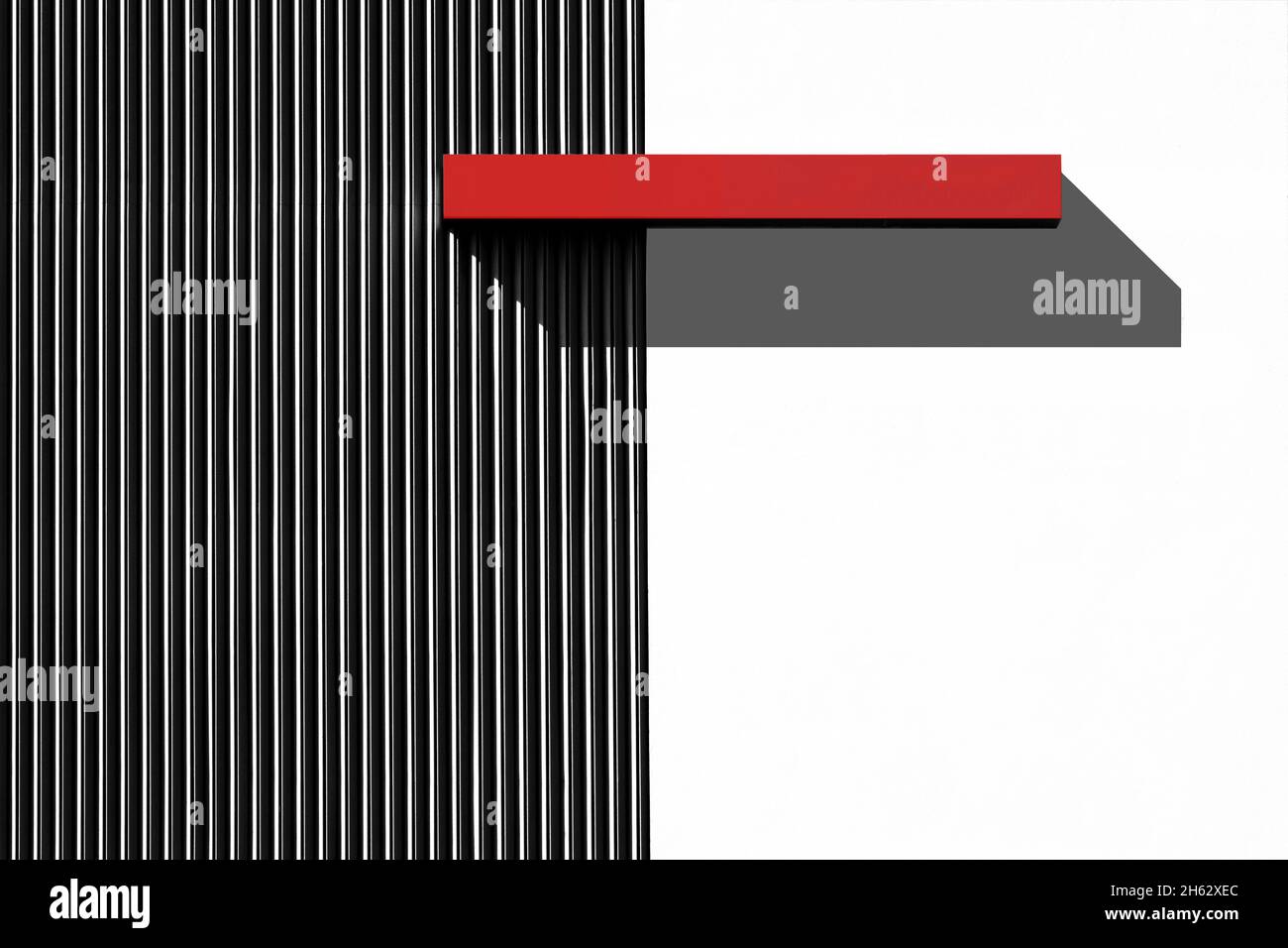 red canopy construction on an industrial building Stock Photo - Alamy